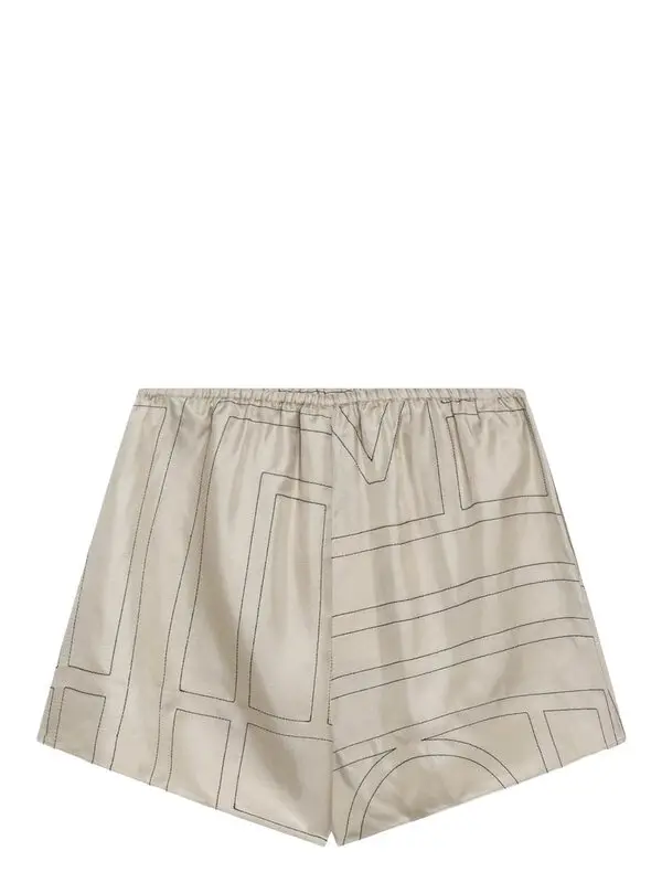 TOTEME Monogram Shorts - Ivory