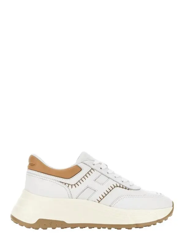 Hogan Hi-fi Lace-up Round-toe Sneakers - White