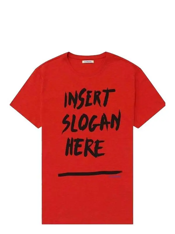 Iceberg Round-necked Logo T-shirt - Red