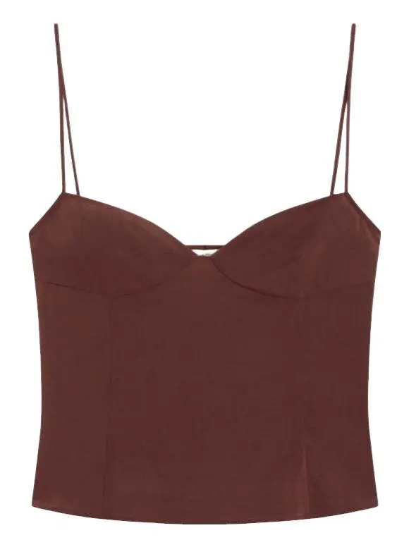 ST. AGNI Sweetheart Neckline Strapless Top - Red