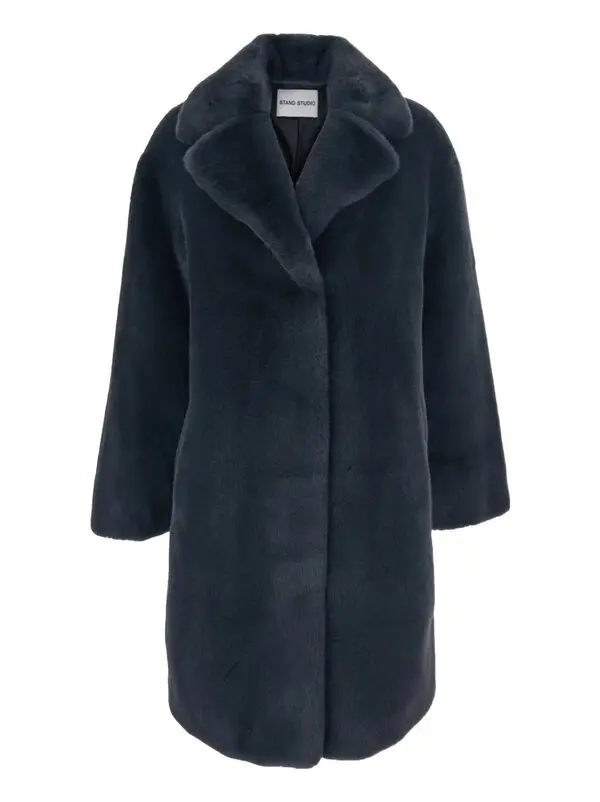 STAND STUDIO Faux Fur Teddy Coat - Black