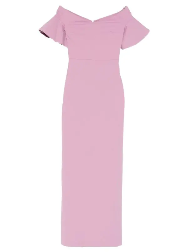 Solace Cielo Maxi Dress With Ruffled Sleeves - No