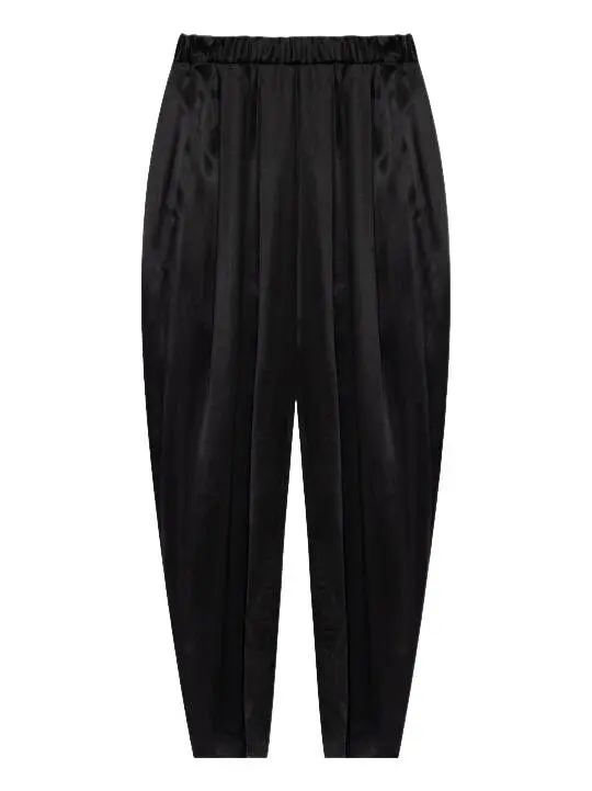 DARKPARK Simona Pleated Wide-leg Pants - Black