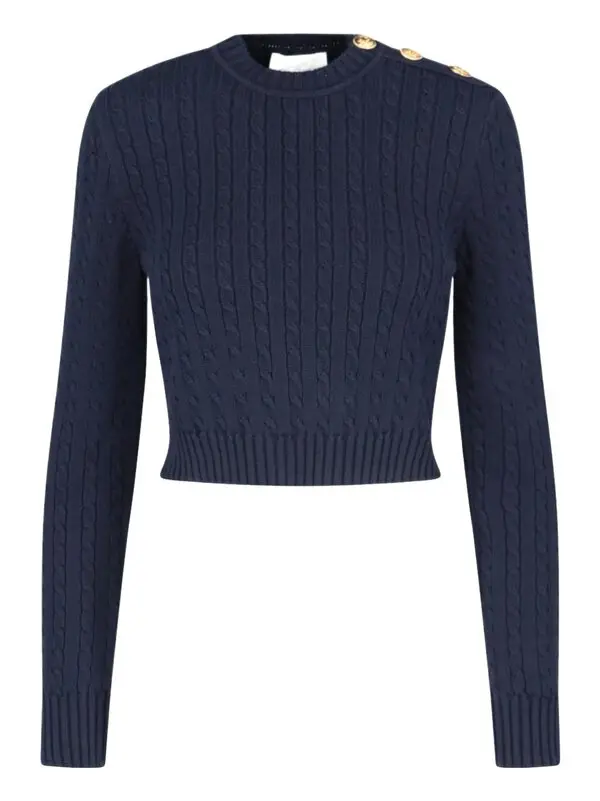 Chloé Buttoned-detail Knitted Jumper - Black