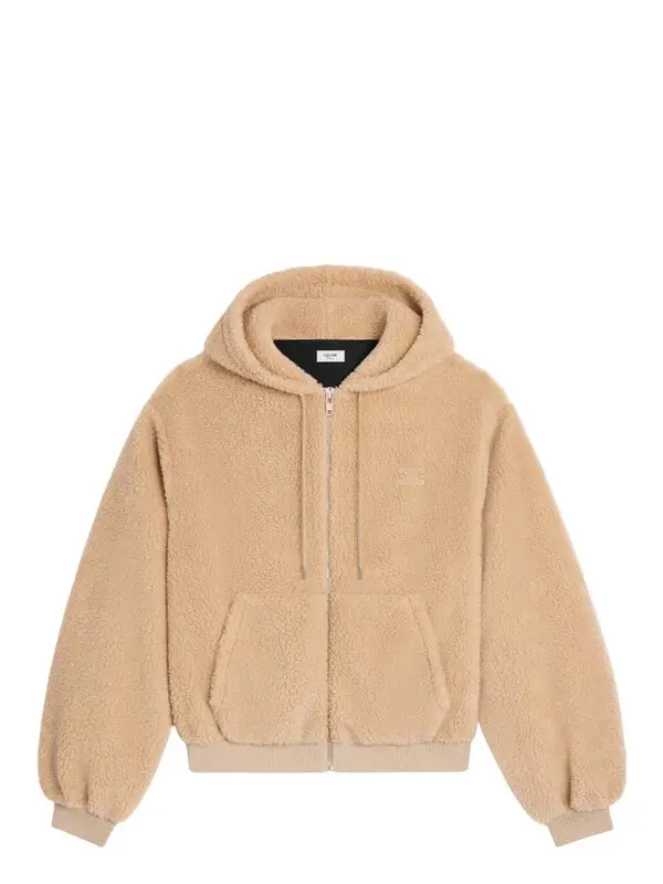 Celine Hooded Fleece Jacket - Light Brown