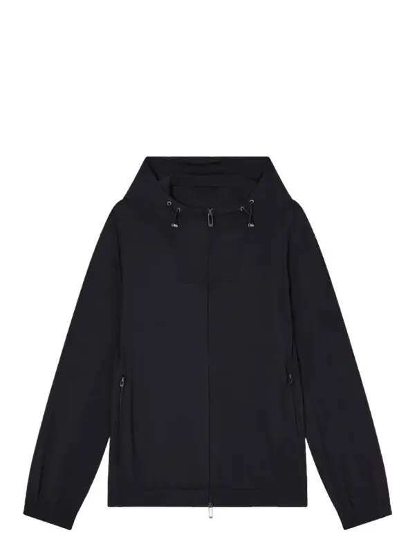 Emporio Armani Hooded Zip-up Jacket - Navy Blue