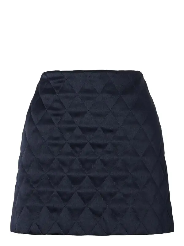 BLAZÉ MILANO Novalis Coci" Quilted Mini Skirt - Navy Blue