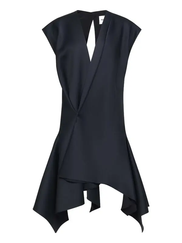 Khaite Merith V-neck Mini Dress - Black
