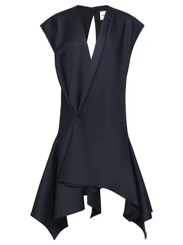 Khaite Merith V-neck Mini Dress - No