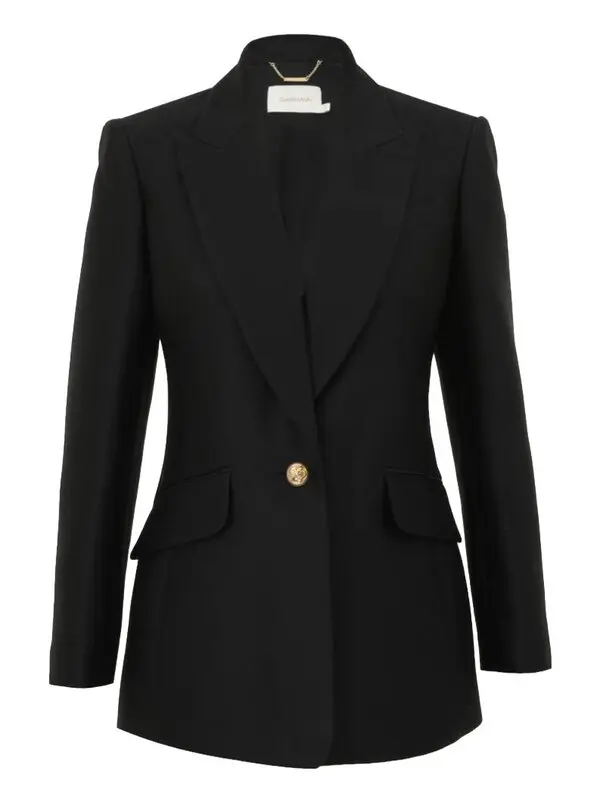 Zimmermann Single-button Notched Lapel Blazer - Black