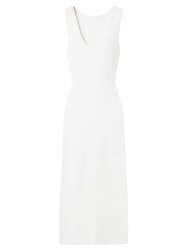 SIR. Chiara Cotton-blend Bouclé Maxi Dress - White