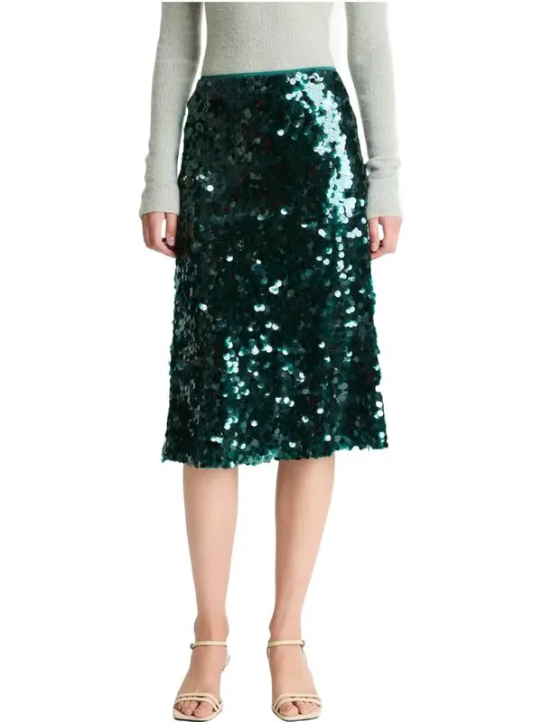 Vince Sequined Midi Skirt - Juniper