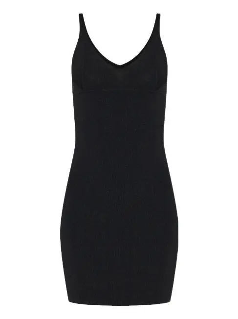 Isabel Marant Étoile Ribbed V-neck Mini Dress - Black