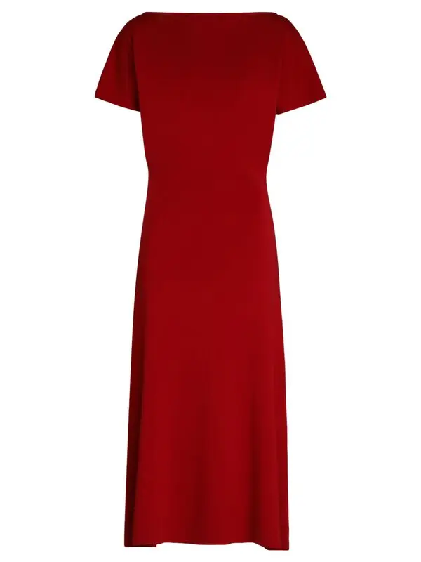 P.a.r.o.s.h Short Sleeved Knitted Long Dress - Red