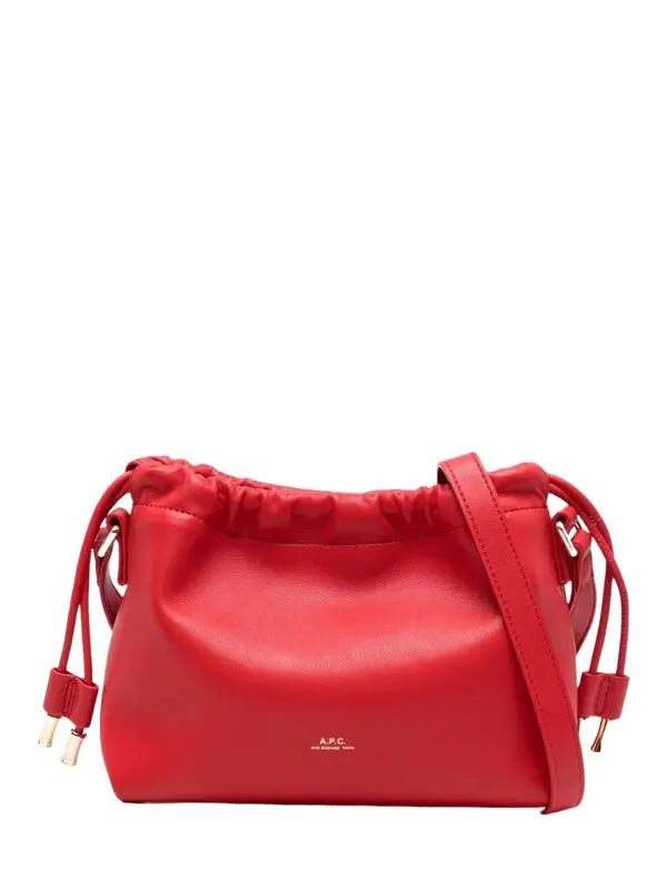 A.p.c. Ninon Logo Embossed Mini Shoulder Bag - Red