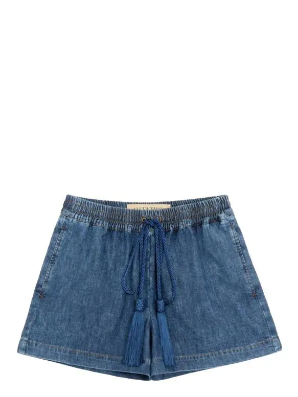 Valentino Garavani Drawstring Denim Shorts - Blue