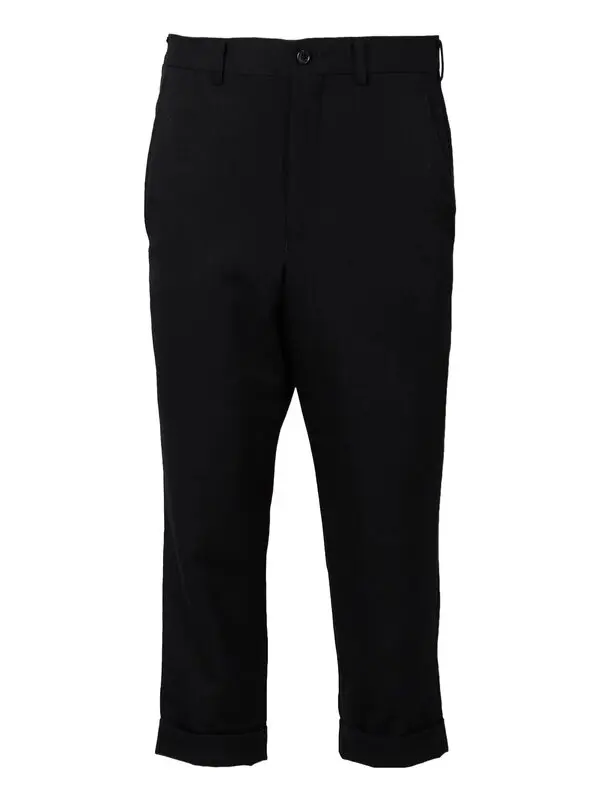 Comme Des Garçons Cropped Tailored Trousers - Black