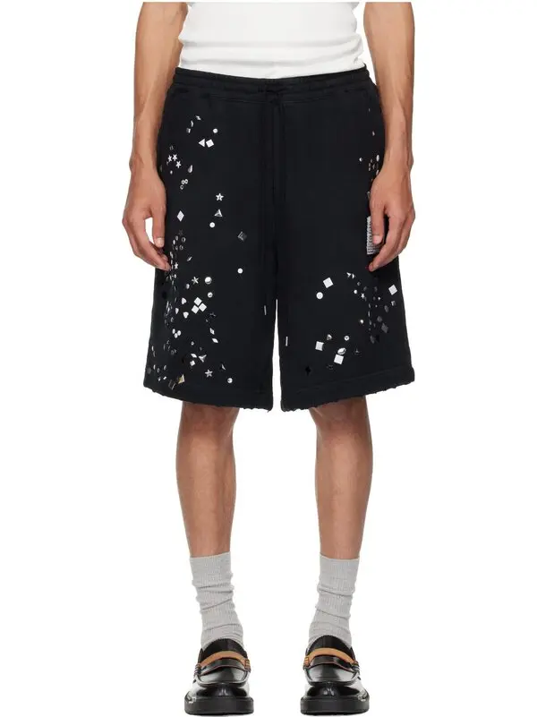 Mihara Yasuhiro Embellished Sweat Shorts - Black