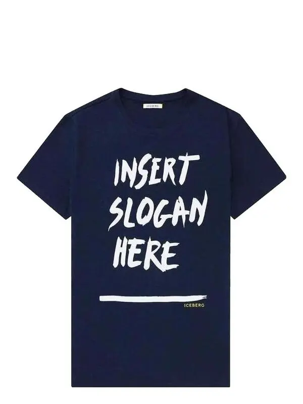 Iceberg Round Collar Logo T-shirt - Black