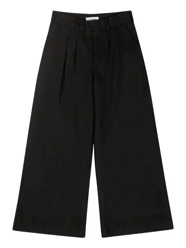 ENTIRE STUDIOS Dinch Pleated Wide Leg Trousers - Black