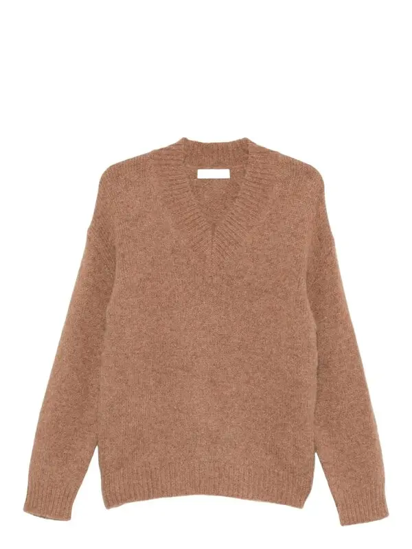 ENTIRE STUDIOS Deco V-neck Sweater - Brown