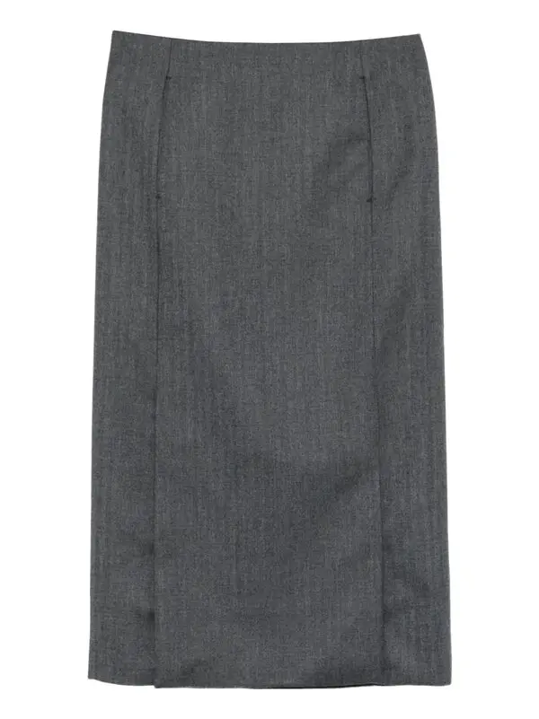 ENTIRE STUDIOS Slit-detail Midi Skirt - Dark Grey