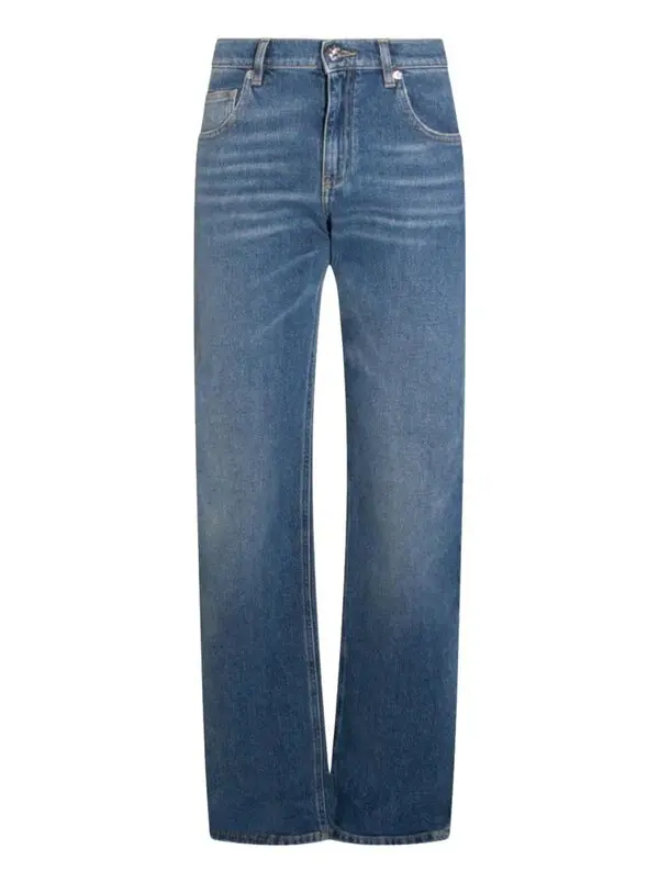 Blumarine Straight-leg Distressed Jeans - Blue