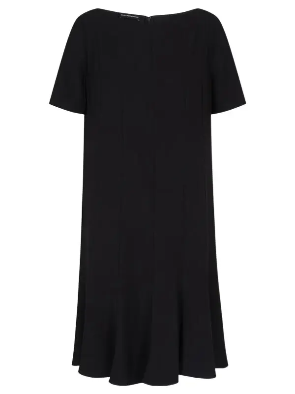 Emporio Armani Short-sleeve Flared Dress - Black