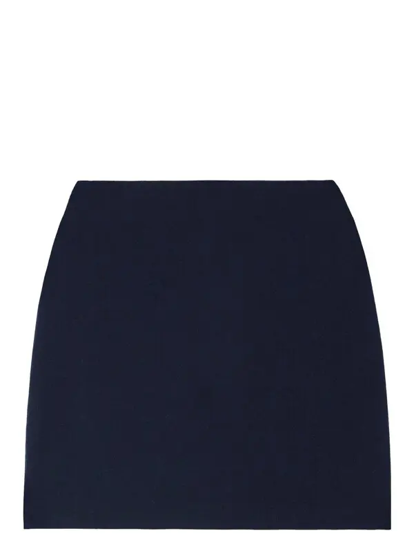 Tove Jeanette Wool-twill Mini Skirt - Navy Blue