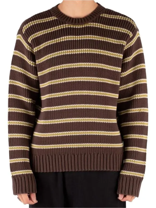StÜssy Striped Long-sleeved Knitwear - Black