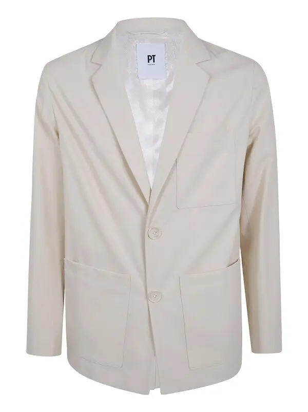 PT TORINO Single Breasted Jacket - Ice