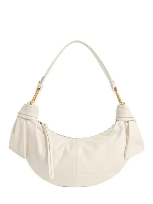 COCCINELLE Furoshiki Knot Detailed Small Shoulder Bag - White