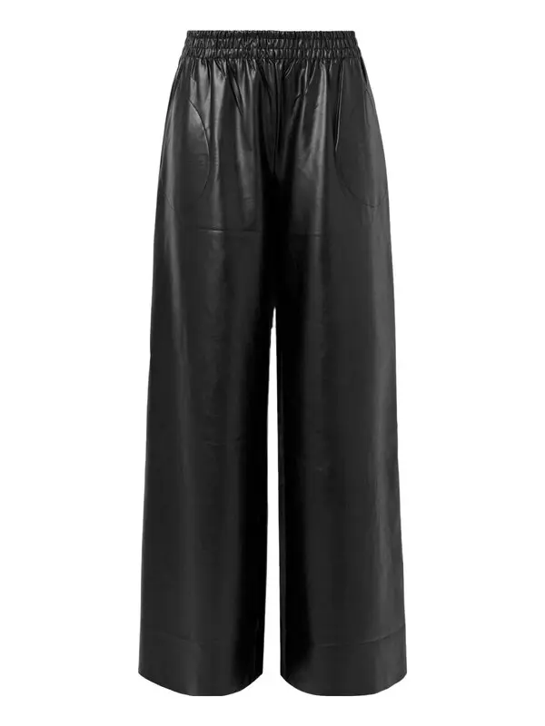 Norma Kamali Elasticized Waist Wide-leg Pants - Black