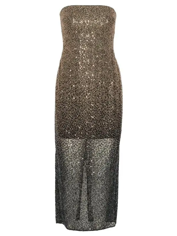 ROTATE BY BIRGER CHRISTENSEN Embellished Strapless Maxi Dress - Fragrant Comb