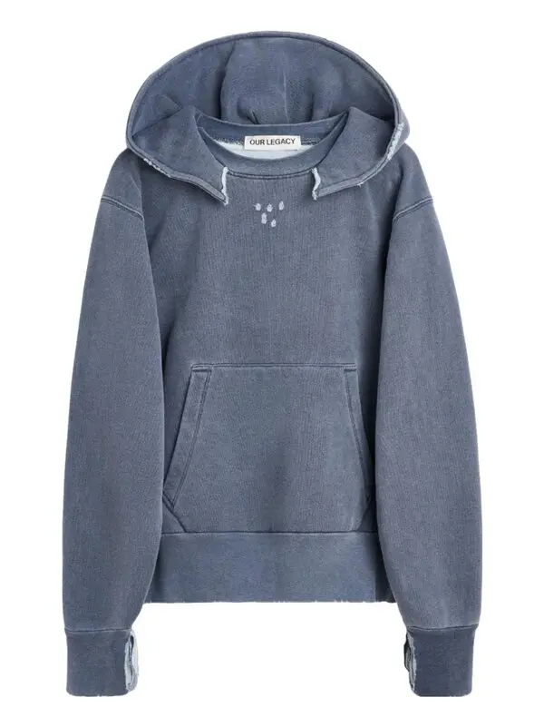 Our Legacy Relic Distressed Hoodie - Blue
