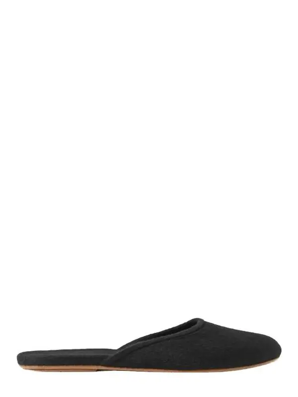 THE ROW Sleeper Cashmere Slippers - Black
