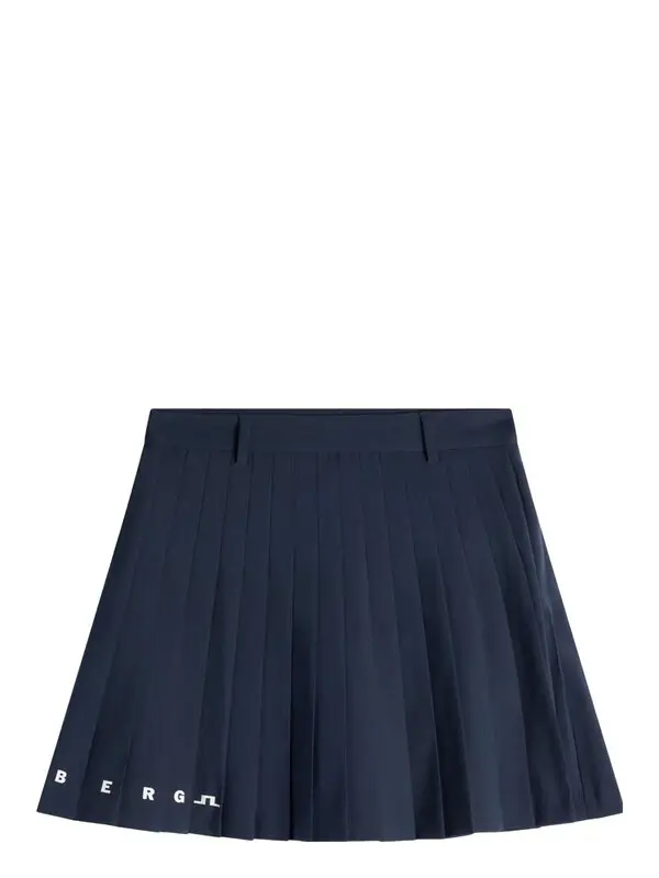 J. Lindeberg Pleated Skirt With Logo Detail - Navy Blue