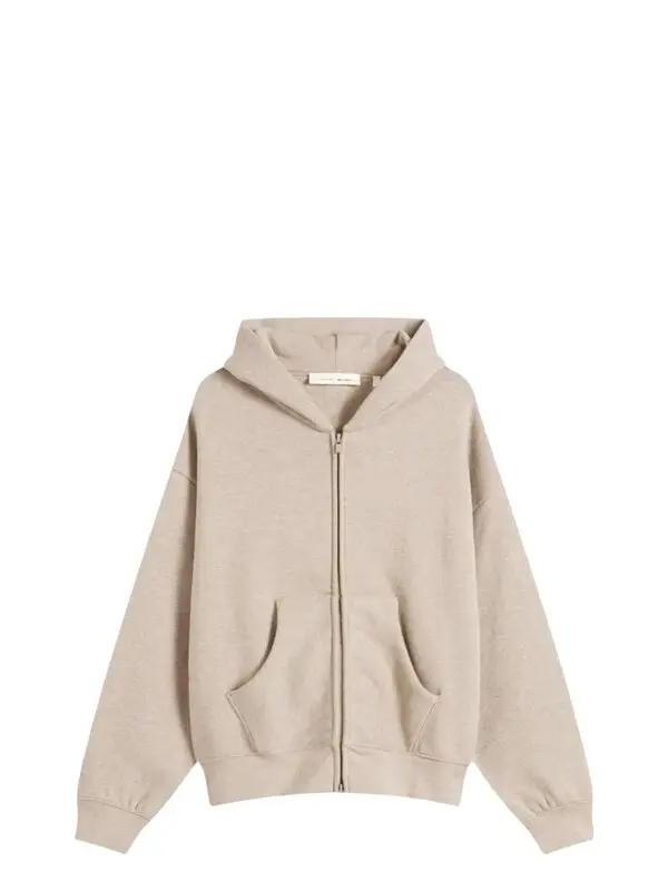 Fear Of God Logo-print Zip-fastening Hoodie - Homestead Heather