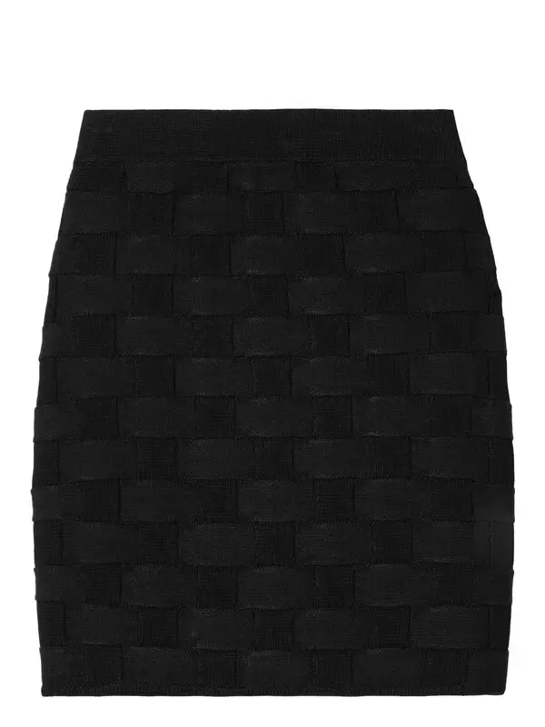 Tove Ash Jacquard-knit Mini Skirt - Black