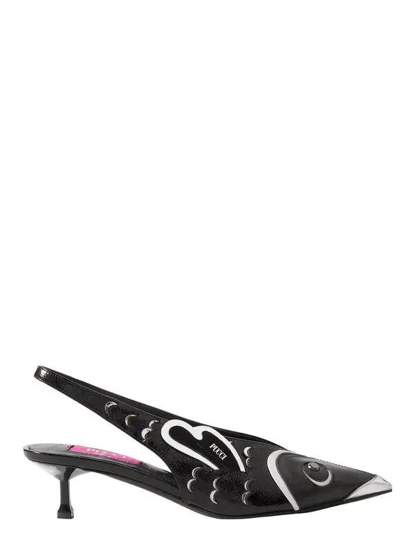 Emilio Pucci Pointed-toe Slingback Sandals - Black