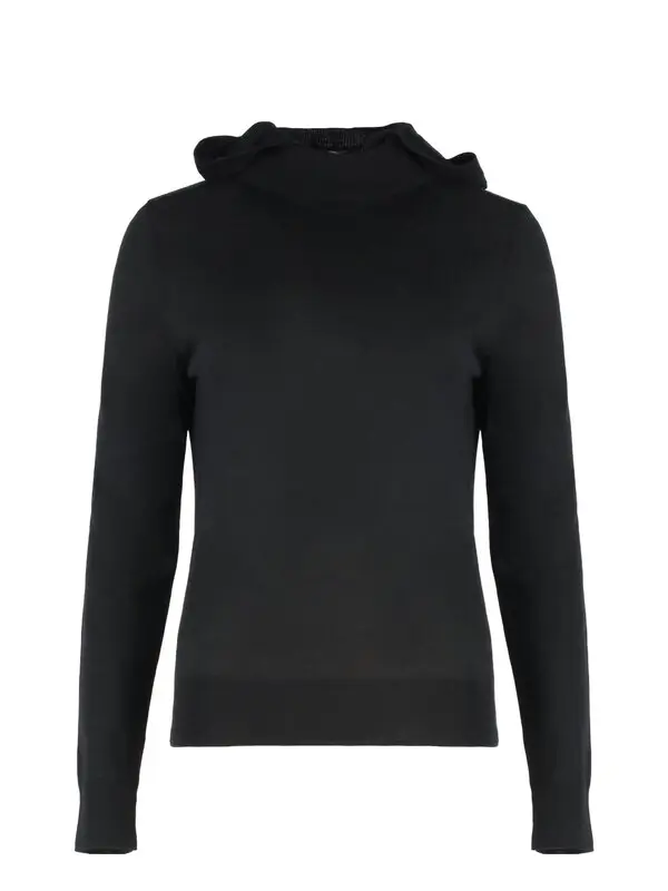 P.a.r.o.s.h Linfa Knitted Hoodie - Black
