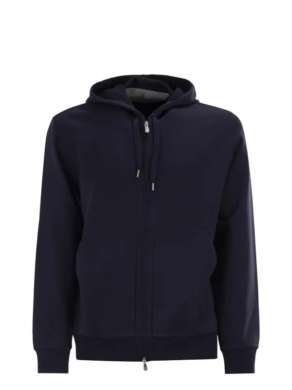 Brunello Cucinelli Zip-up Drawstring Hoodie - Black