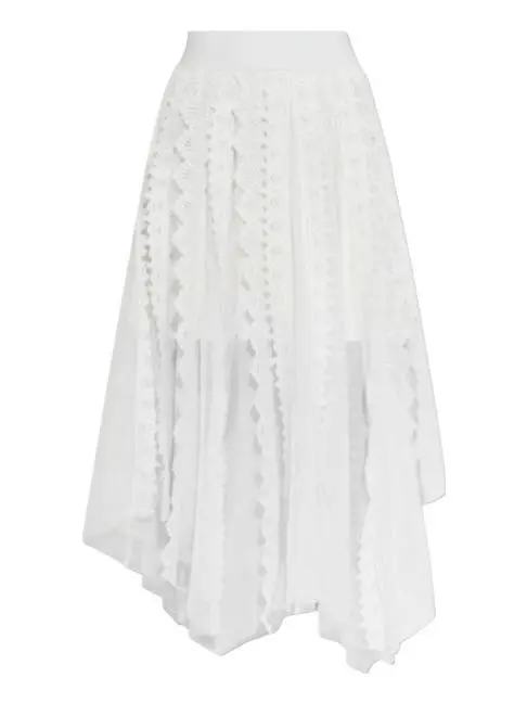 ALLSAINTS Vashtie Lace Panel Skirt - White