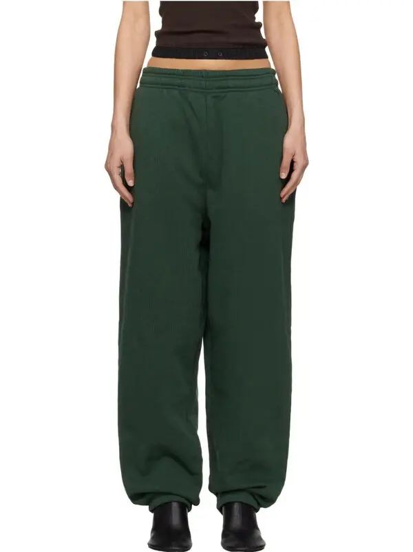 ENTIRE STUDIOS Elastic Waist Sports Pants - College Green