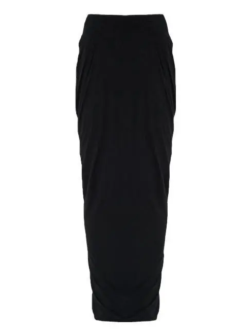 ENTIRE STUDIOS Draped Midi Skirt - Black