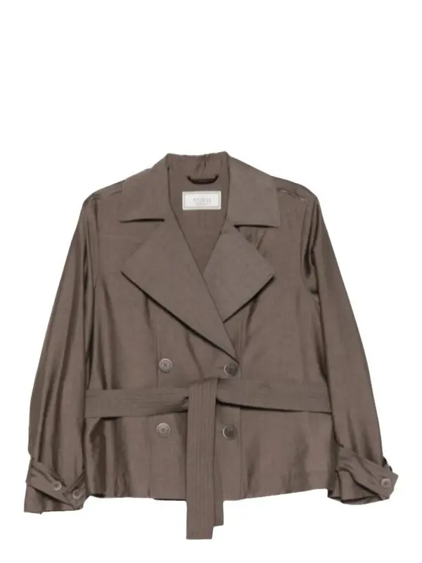 Peserico Notched Lapel Double-breasted Jacket - Brown
