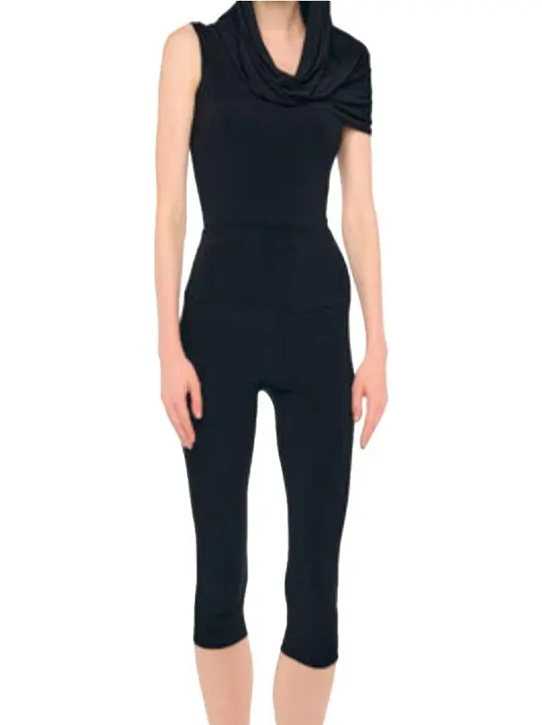 Norma Kamali Off-shoulder Draped Bodysuit Top - Black