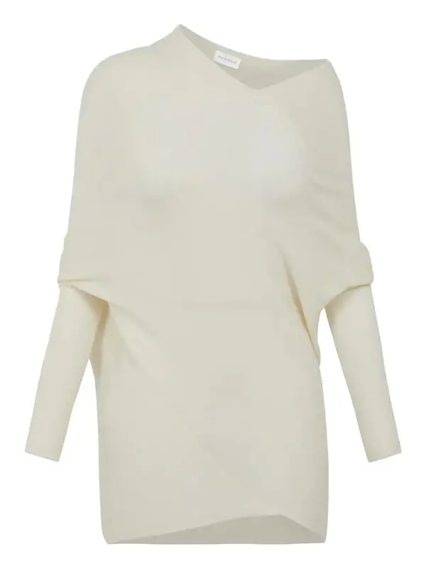 P.a.r.o.s.h Leila Long Sleeve Sweater With Cut-out Detail - White