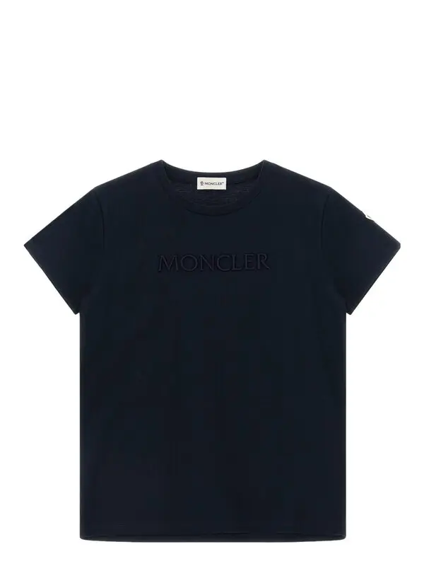 Moncler Embroidered Logo T-shirt - Blue