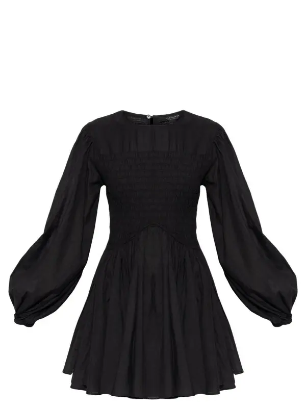ALLSAINTS Chia Smocked Mini Dress - Black